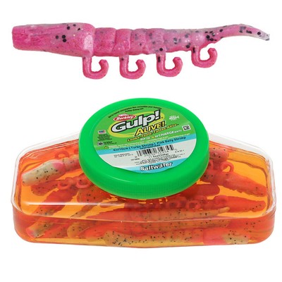 Berkley Gulp Alive Turbo Shrimp Soft Bait Tub 10cm Pink Belly Shrimp ...
