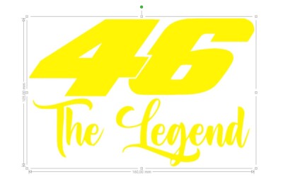 STICKERS 46 ROSSI jaune FLUO 105x160mm | eBay