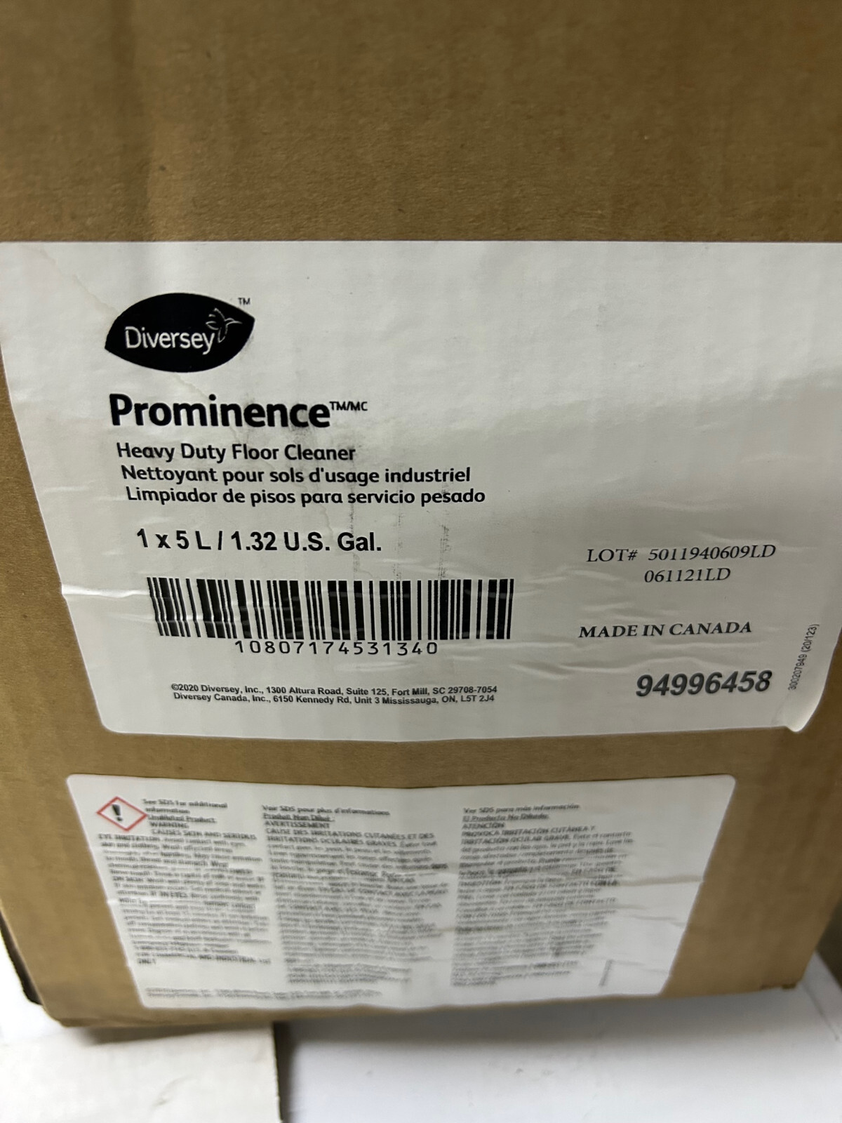 Heavy+Duty+Floor+Cleaner+Air+5l+Diversey+Prominence+94996458 for sale ...