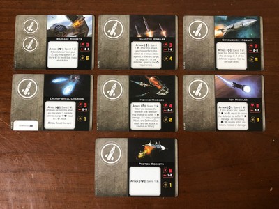 X-Wing Miniatures 2.0 2nd Edition- Missiles Upgrades Cards | eBay