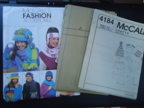 McCall's Pattern 4184 OOP UNISEX HATS, SCARVES,GLOVES & MITTENS 4 sizes ...