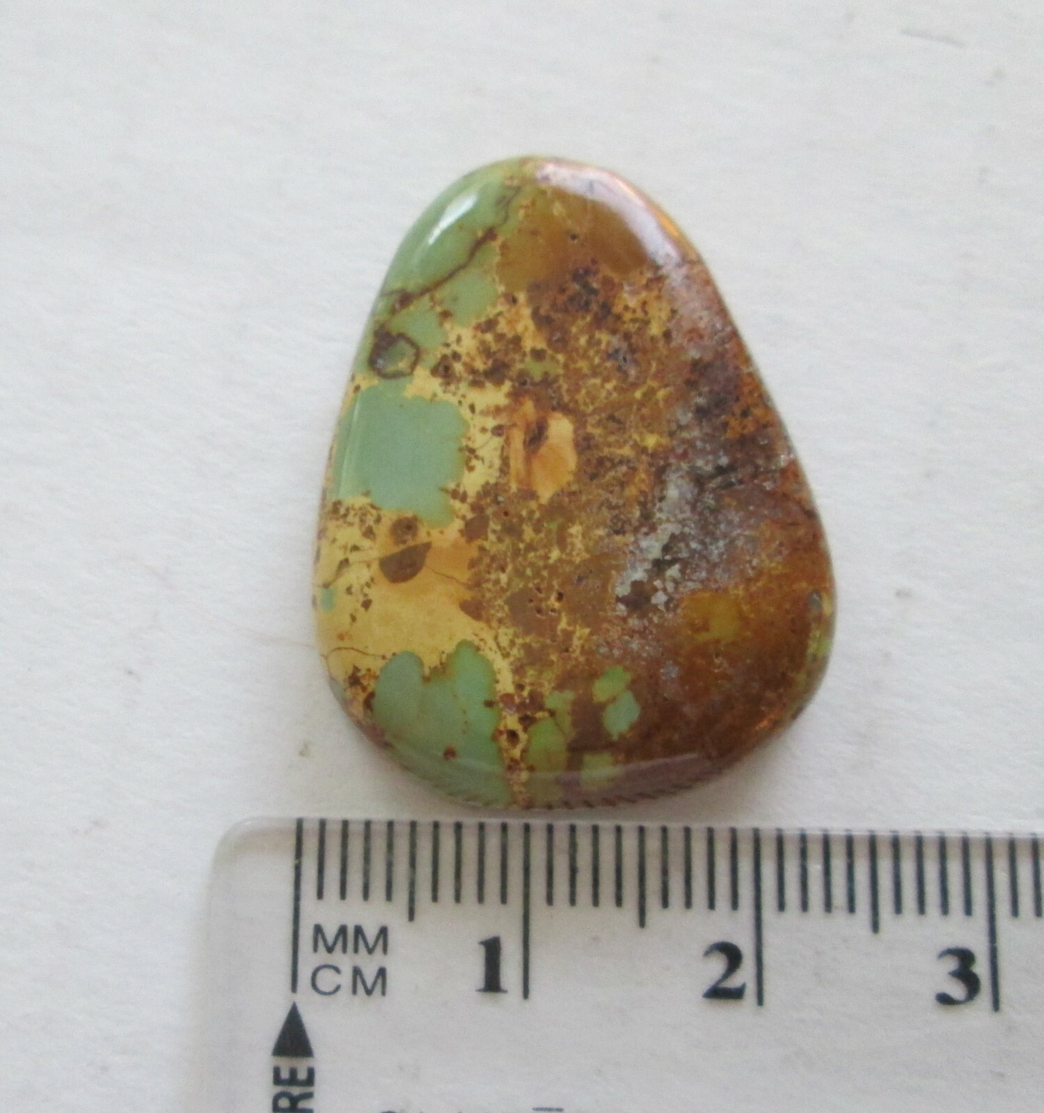 33.10 ct. Stabilized Chinese Qingu, Hubei, Turquoise Cabochon Gemstone ...