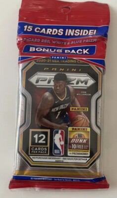 2020-2021 Panini Prizm NBA Basketball Cello Packs 15 Cards Per Pack ...
