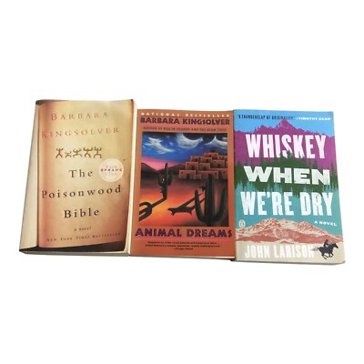 BARBARA KINGSOLVER Poisonwood Bible Animal Dreams JOHN LARISON Lot Of 3 ...