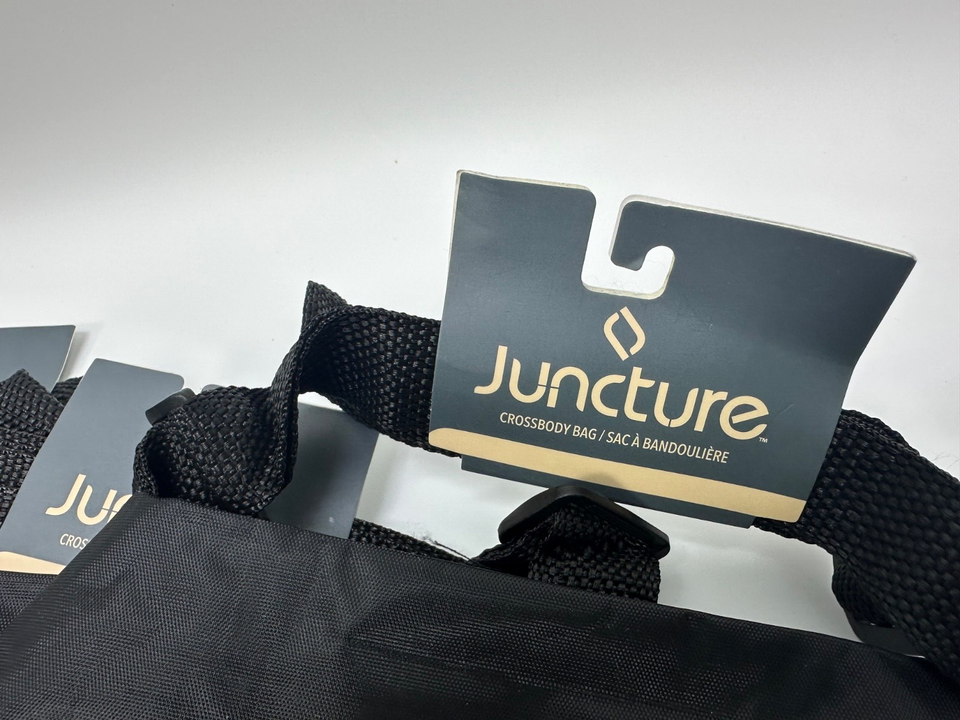 Lot of 5 Juncture Nylon Crossbody Bag Tote Adjustable Strap Black 9.5 ...