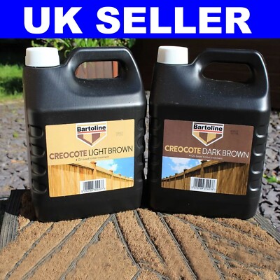 BARTOLINE CREOCOTE CREOSOTE OIL BASED TIMBER SHED FENCE TRELLIS STAIN 4 ...
