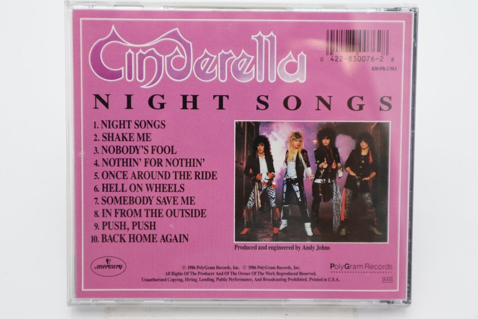 Cinderella - Night Songs CD 1986 Glam Metal Mercury PolyGram | eBay