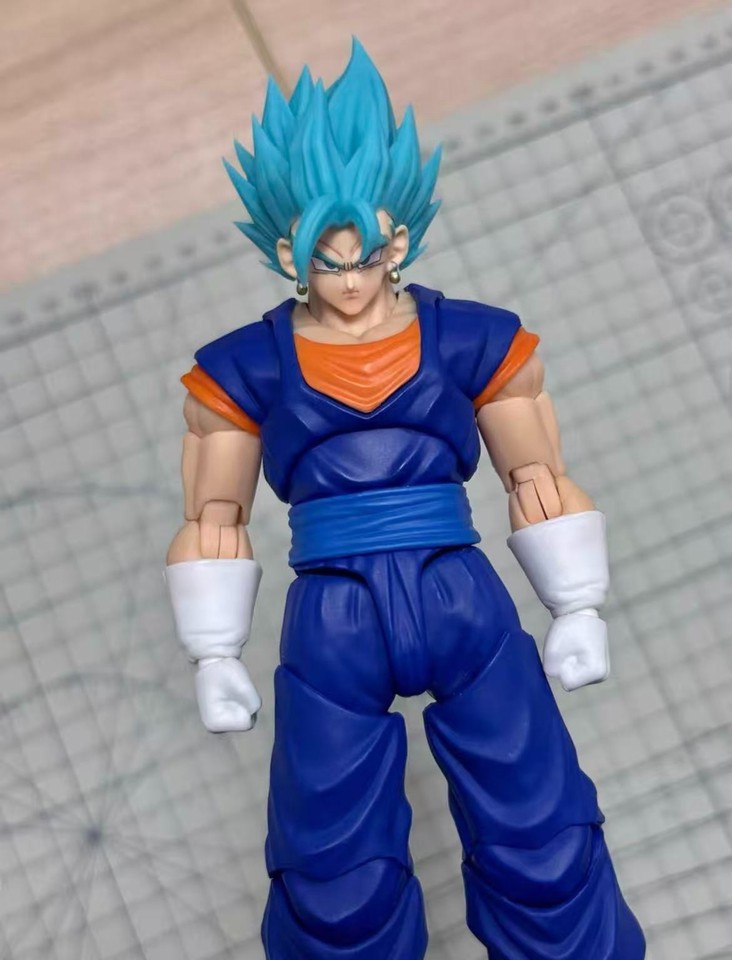 NEW custom ssj Vegetto 1/12 shf Vegito super saiyan blue head sculpt No ...