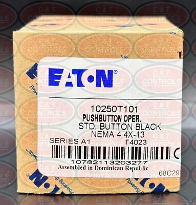 Eaton 10250T101 30.5MM Momentary Black Pushbutton New In Box USA Stock ...