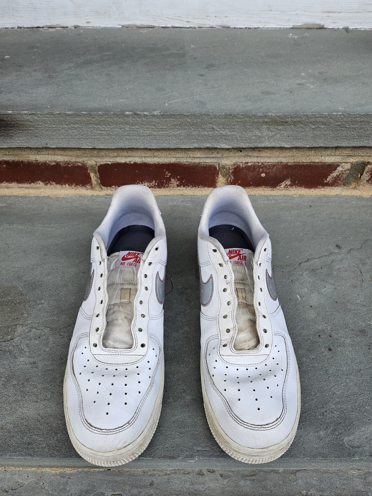 Nike 3M x Air Force 1 White with red letters Size 10 - Gem