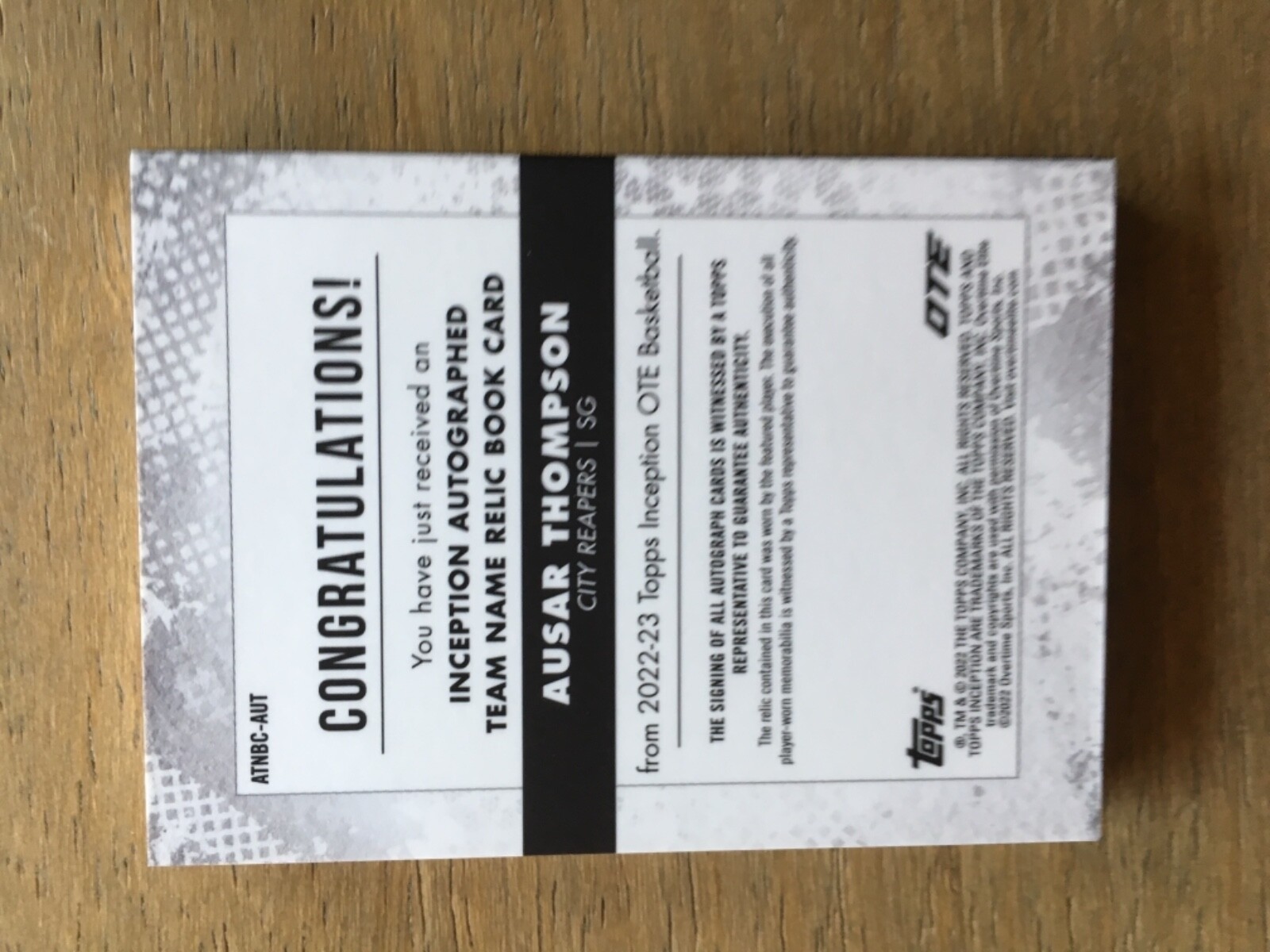 2021-22 Topps Inception OTE Overtime Elite - Inception Autograph Team ...