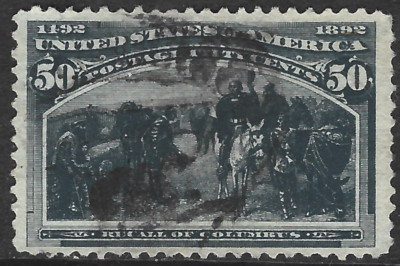 US Stamp Scott 240 50c Columbian VF Sound Beauty Nice Centering | eBay