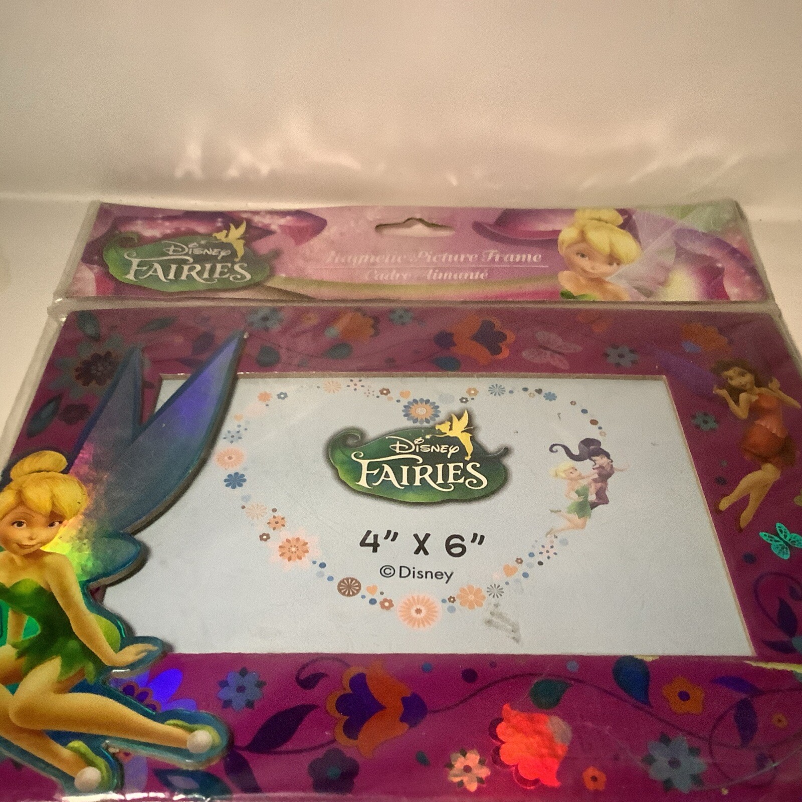 Disney 6X8" Magnetic Tinkerbell Fairy Frame Holds 4X6 Photo Brand New ...