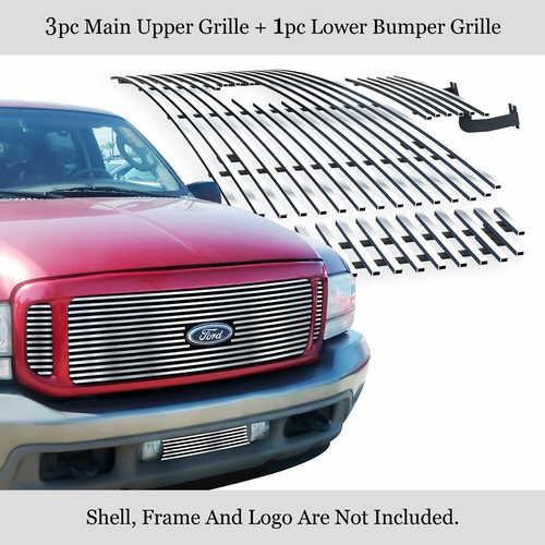 For 2000-2004 Ford Excursion Logo Show Chrome Billet Grille Grill ...