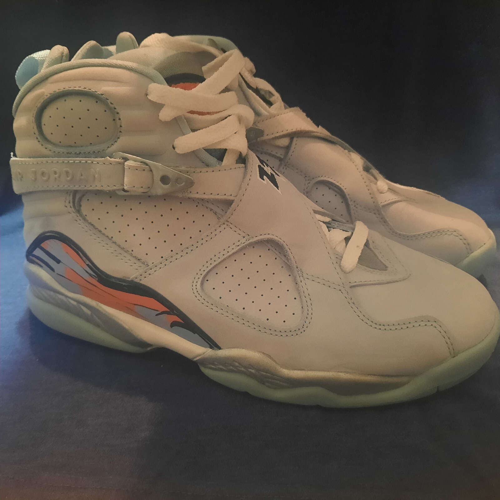 Jordan Retro VIII 8 ice blue sz 8.5 Playoff womens | eBay