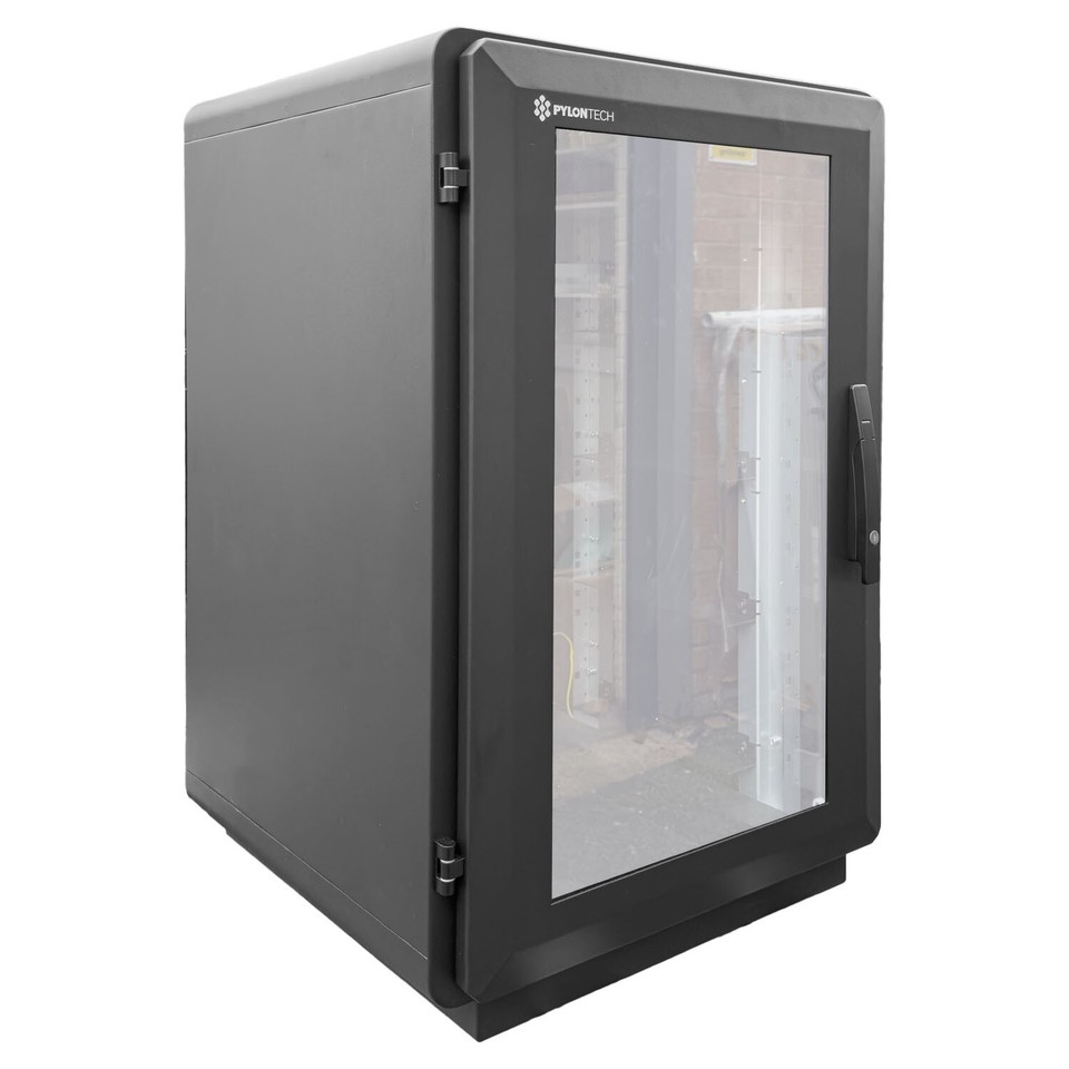 Indoor Cabinet for Pylontech Lithium Ion Battery US5000 4 Slots- Black ...