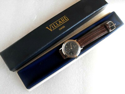 Vintage VILLARD Blue empty Wrist Watch Box/Case 60's Swiss made mod ...