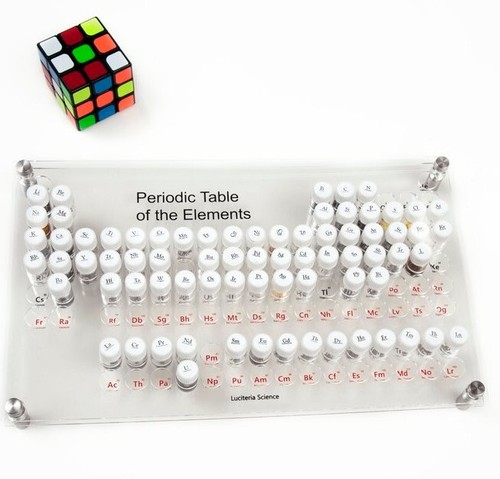 85 Periodic Table Element Samples in Labeled Bottles. Includes Acrylic ...