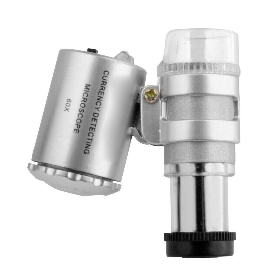 60X Magnifying Loupe Jewelry Jewelers Pocket Magnifier Loop Eye Glass ...