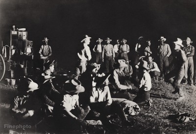 1908/52 Vintage WESTERN COWBOYS Camp Clog Dance11x14 Photo Art By ERWIN ...