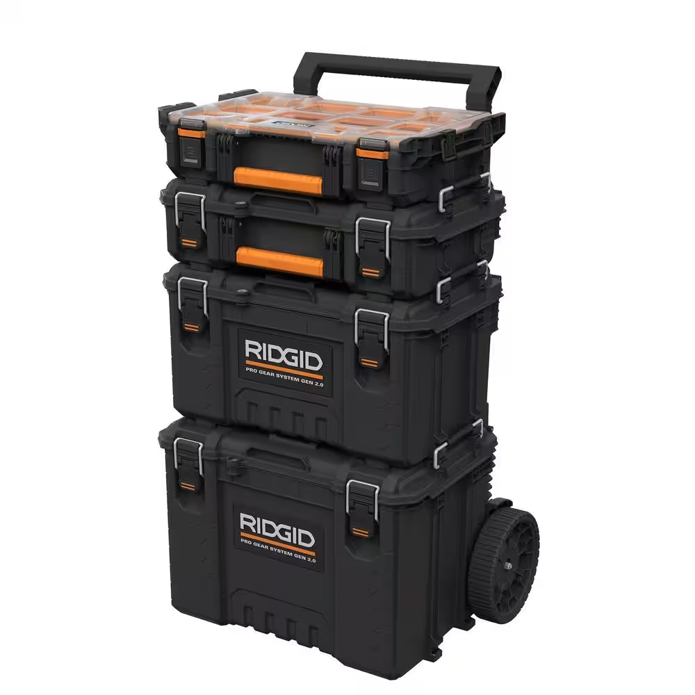 RIDGID Pro System Gear 10-Compartment Small Parts Organizer Tool ...