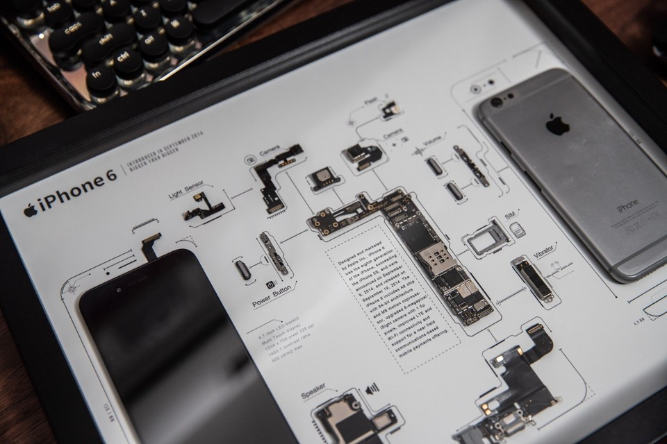 Disassembled iPhone Teardown With Frame, Deconstructed iPhone Art ...