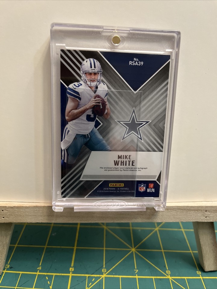 2018 Panini Xr Football Mike White Silver Prizm Patch Auto 7/199 Auto ...