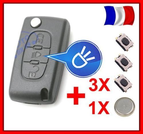 Coque Clé Télécommande Pour CITROEN Picasso C2 C3 C4 C5 C6 CE0523 +3 ...