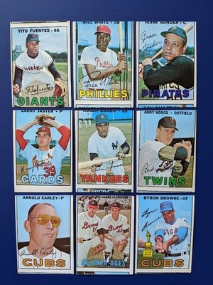 1967 Topps Baseball Miscut Lot (9 cards) - No Bends or Creases | eBay