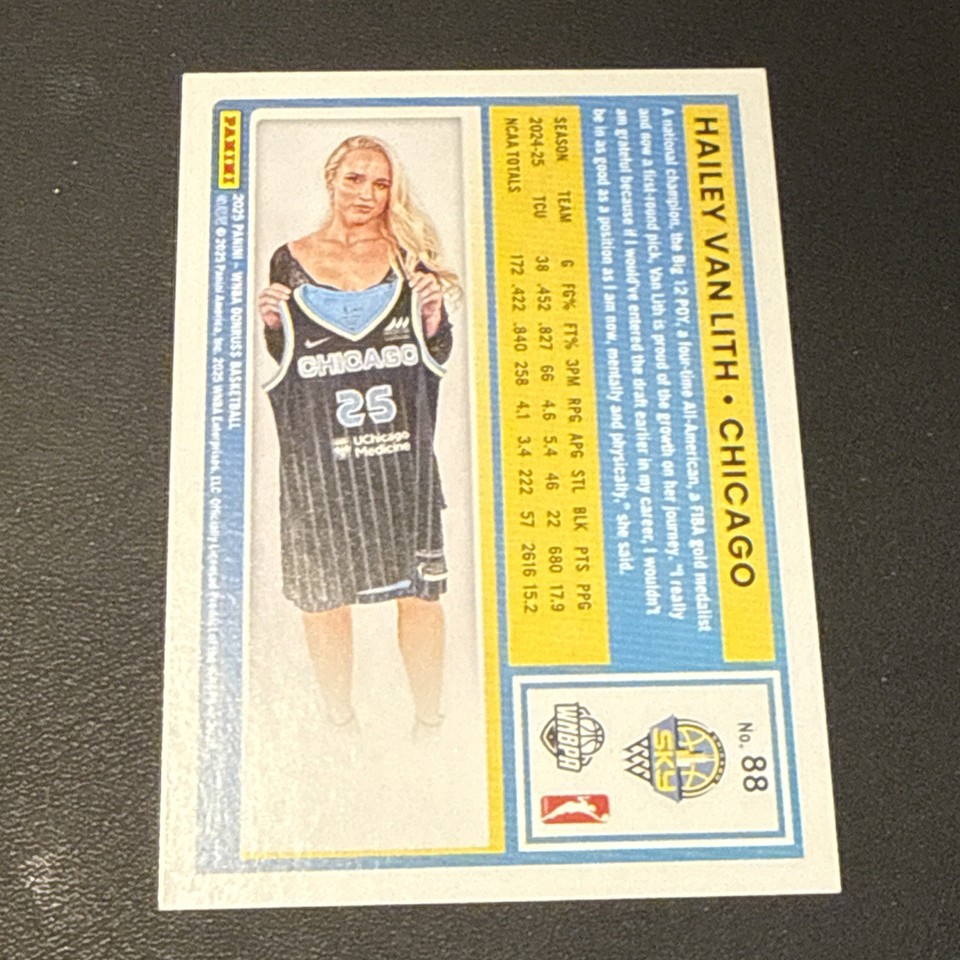 2025 Donruss WNBA Hailey Van Lith Rated Rookie Base Chicago Sky | eBay