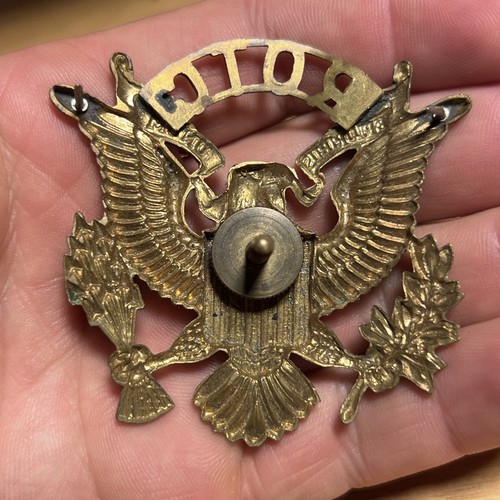 Vintage WWII US Army ROTC Reserve Officer Visor Cap Hat Badge Insignia ...