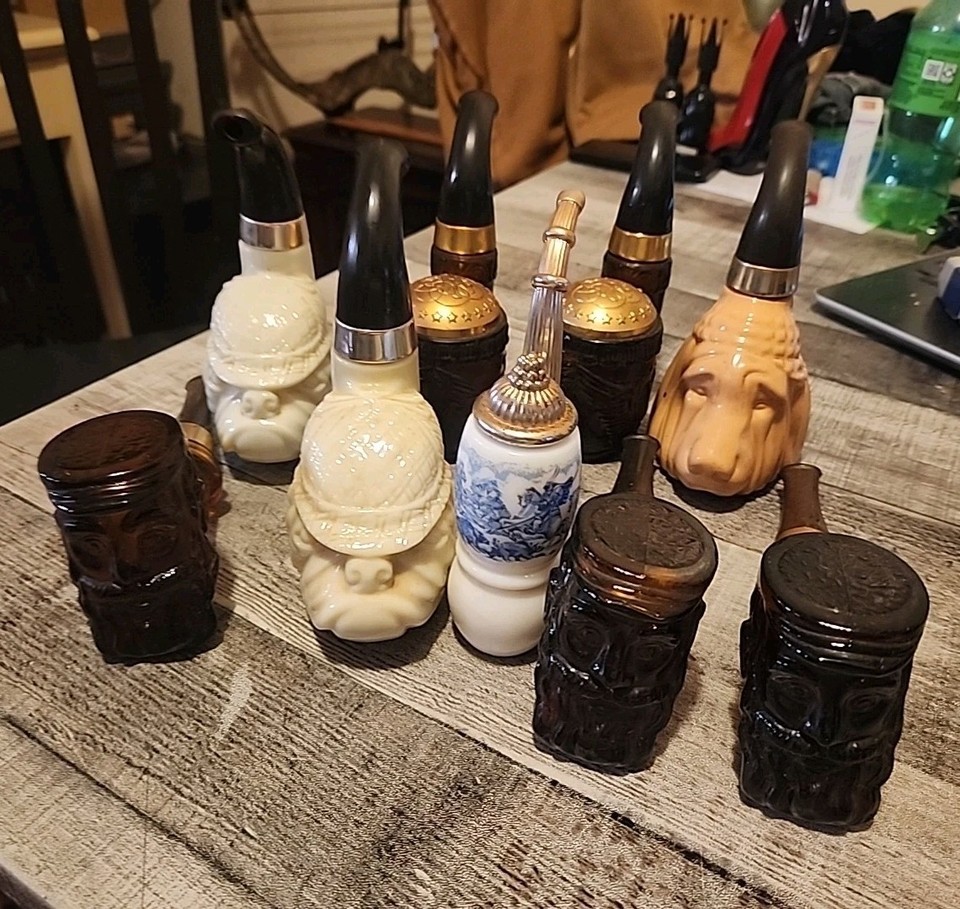 9 Vintage Avon Bottles Mixed Lot Pre-Owned GC Pipes | eBay
