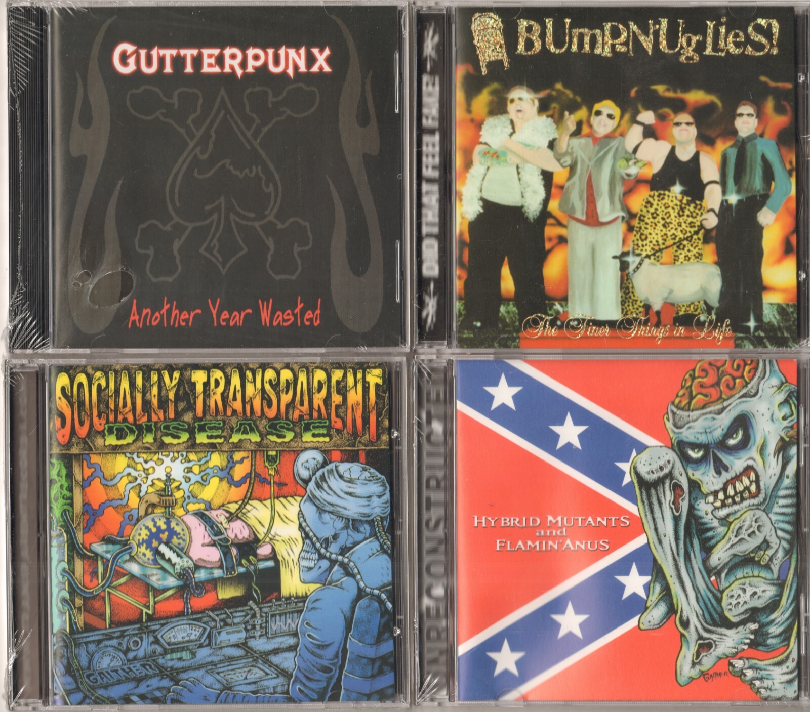 Lot of (4) sealed PUNK ROCK CDs (Detroit Label) Gutterpunx, Bump-N ...