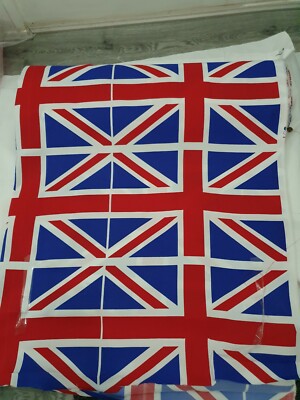 1M LARGE UNION JACK FLAG COTTON UPHOLSTERY FABRIC 58" | eBay UK