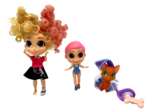 HAIRDORABLES Lot Curly Kat Shortcuts Little Sister Tender Tango Shimmer ...