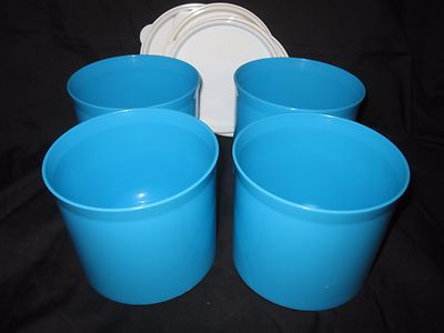 TUPPERWARE Small Round Canister Storage Container Canister Set 2c ...