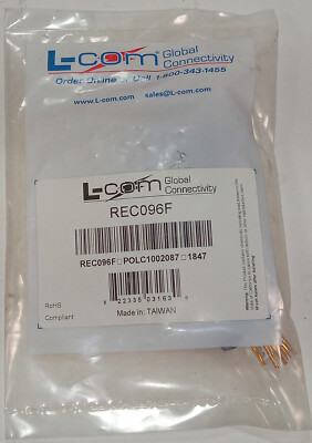 1 NEW L-COM REC096F DB9 FEMALE 50µ Gold MODULAR ADAPTER NNB ***MAKE ...