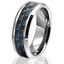 Tungsten Carbide Blue Black Carbon Fiber Ring Men Engagement Wedding ...