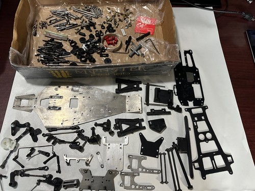 Vintage Kyosho Parts Lot GP Nitro Chassis Rods Axles Dog Bones Ultima ...