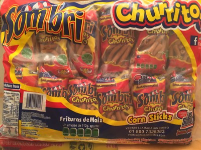 LOT 24 pkgs Churritos SOMBRILLAS Maiz Corn stick Churros 6Lb 2.7kg ...