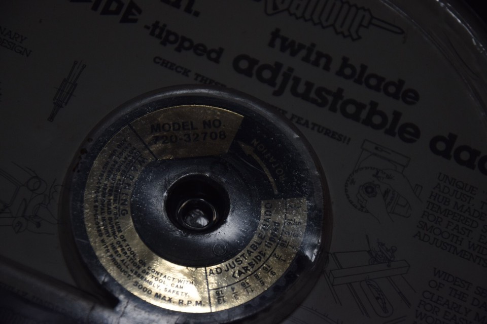 CRAFTSMAN CARBIDE TIPPED ADJUSTABLE DADO TWIN BLADE SET 8" TABLE SAW 5/ ...