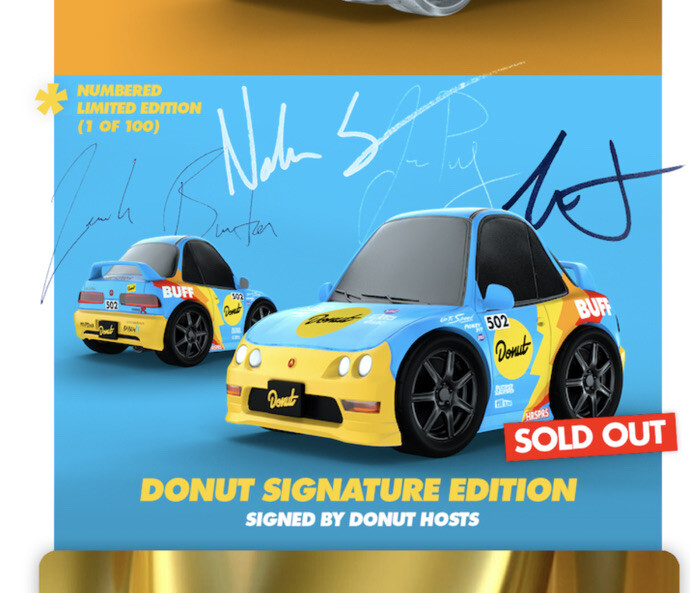 Donut media Stocky Acura type R Donut Signature Edition RARE 31/100 OG ...