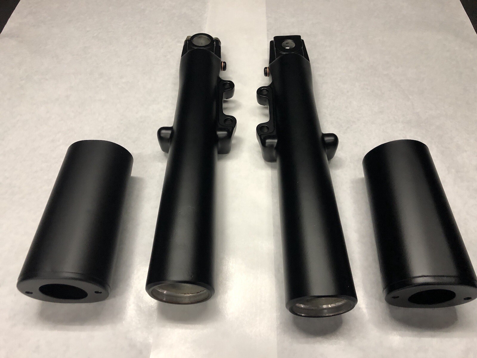 1999-2013 Showa Matte Black Powder Coated Lower Leg and Can Set 46496 ...