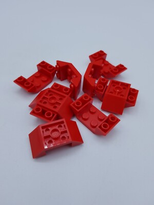 LEGO LOT 10 X ROOF TILE 4X2 45° INV ROUGE REF 4871 / 487121 *NEUF* | eBay
