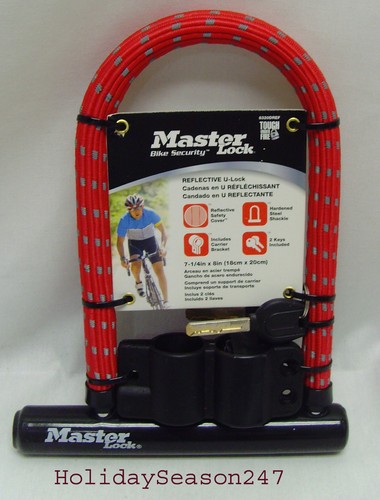 Master Lock Bicycle Bike Security Hardened Steel U-Lock With Carrier ...