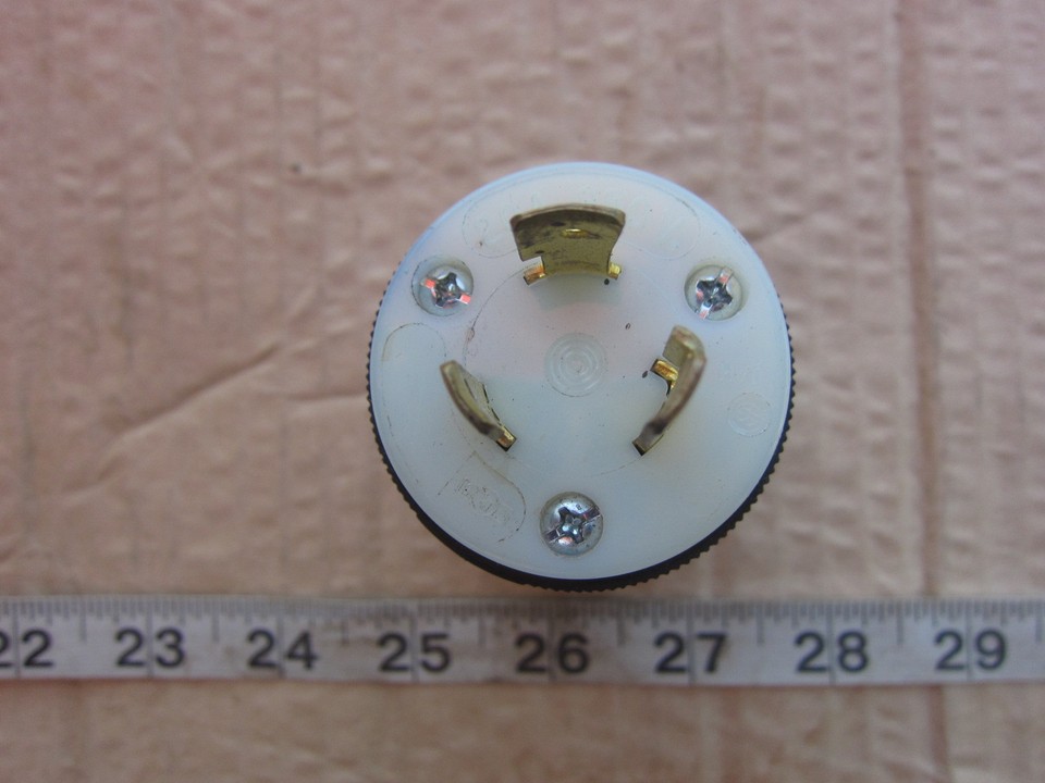 Hubbell HBL 2321 20A 250V Twist-Lock Plug L6-20P, Used | eBay