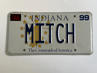 Vanity License Plate MITCH Mitchell Man's Boy's Name Indiana | eBay