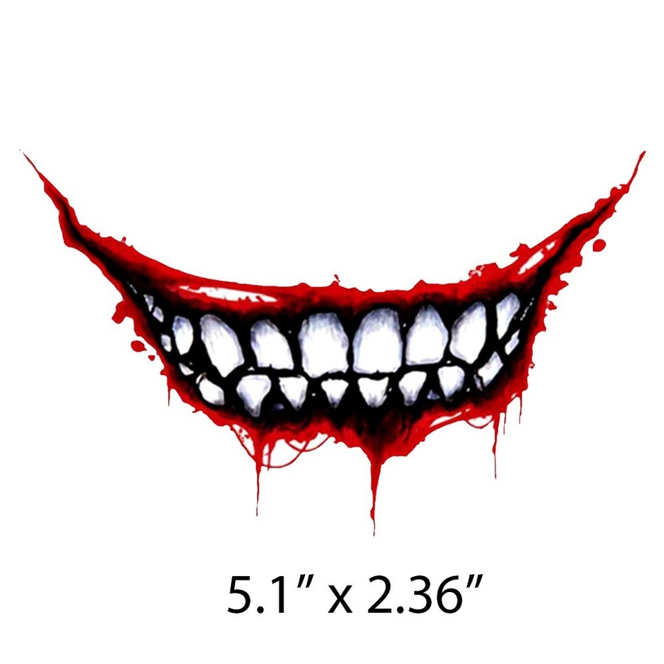 5.1" Evil Smile Venom Mouth Teeth Waterproof Decal Sticker for ...