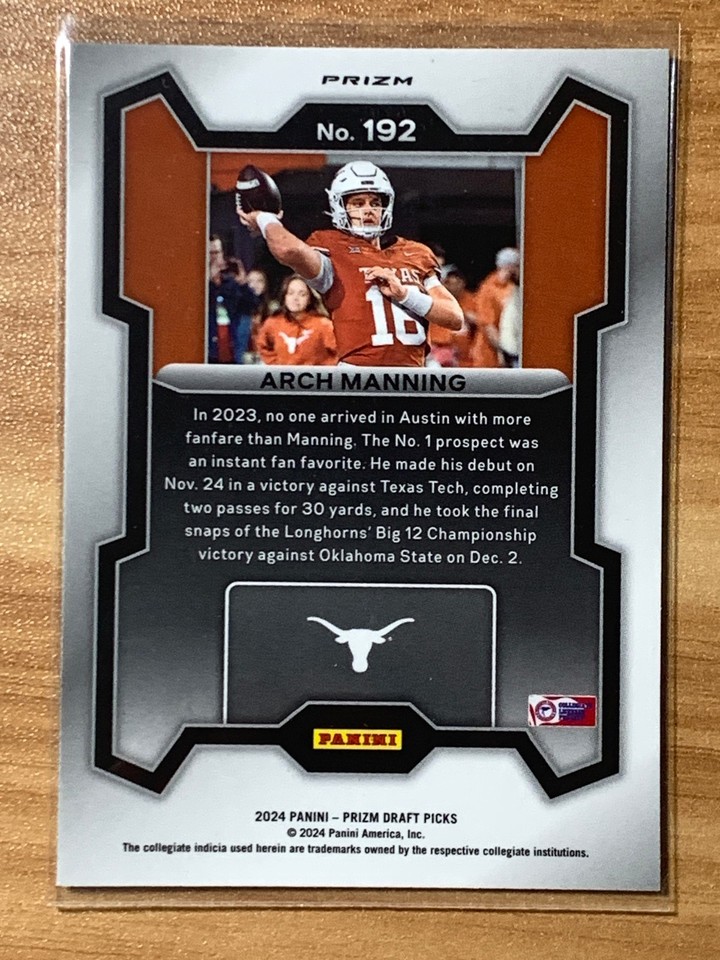 Arch Manning 2024 Prizm Draft Picks Rated Prospect Green Prizm | eBay