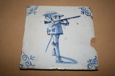 Tiles - White Soldier Tile 17Th Century